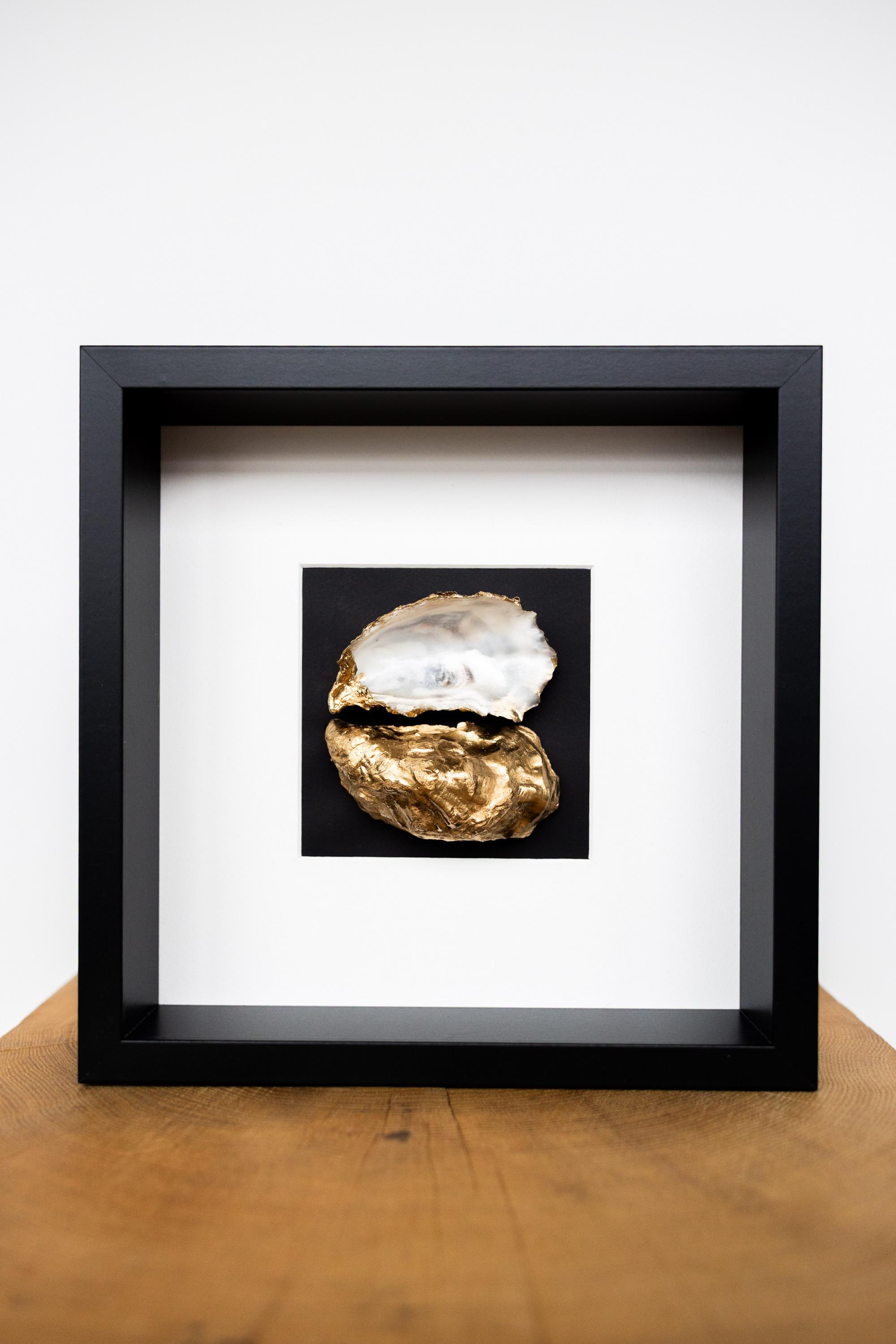 Gouden oester in zwarte lijst basis | Stylish Roos
